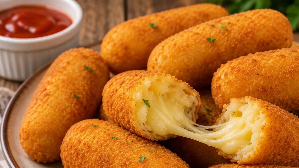Croquete de batata com queijo